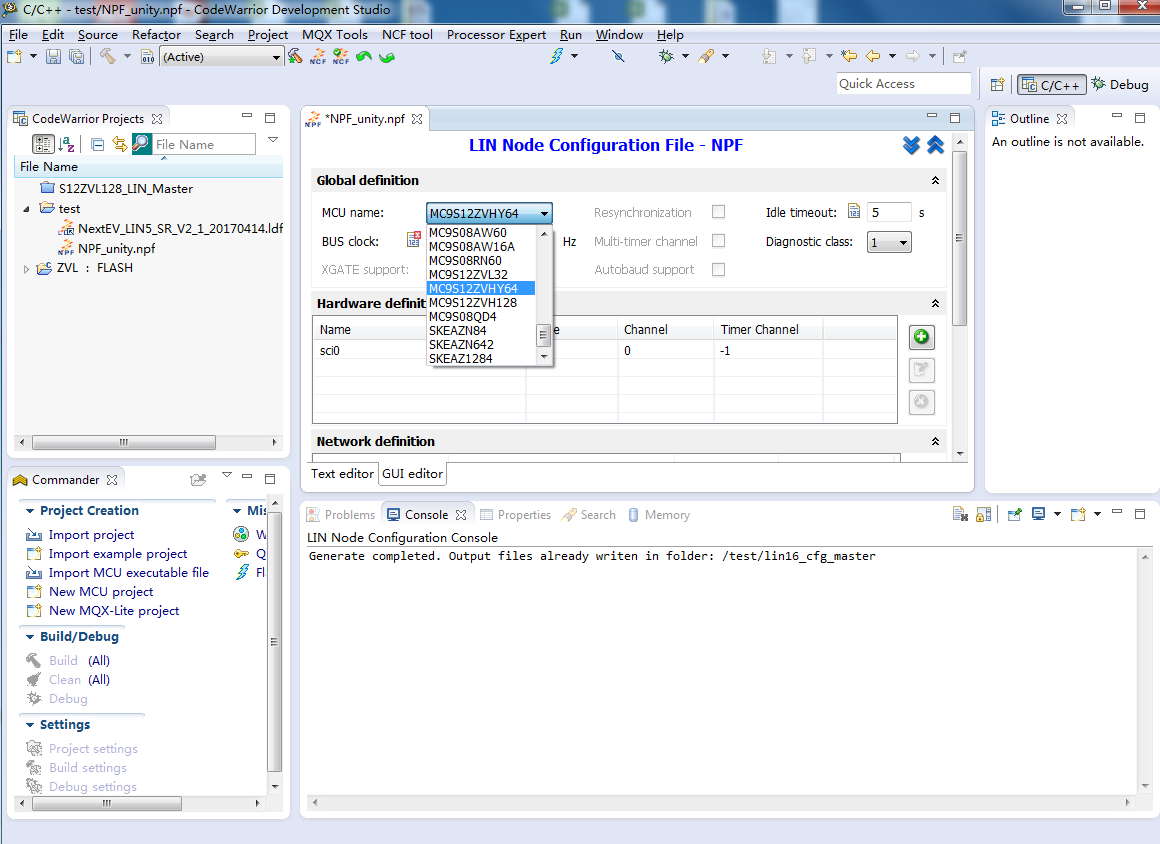 NPF file adds S12ZVLA128 MCU - NXP Community